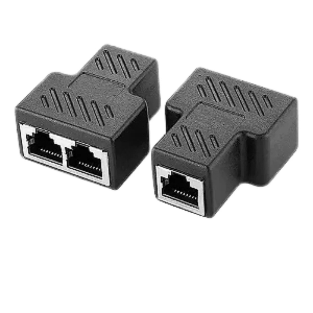 Adaptador RJ45 Divisor de Rede 1 Para 2 Cabo Ethernet Lan Blindado ...