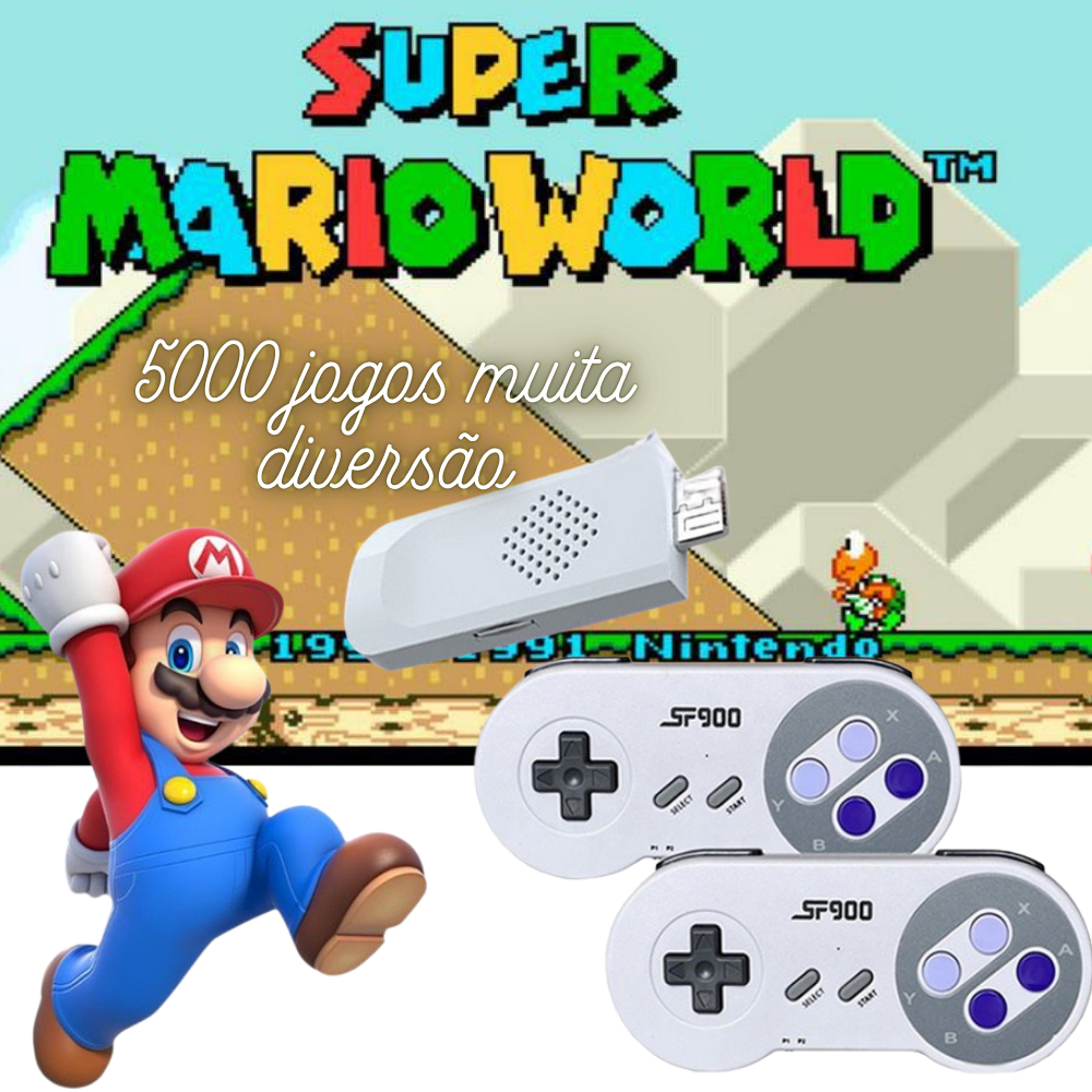 Console De Jogo Retro SF900 Video Game Embutido 5000 Jogos 2 ...