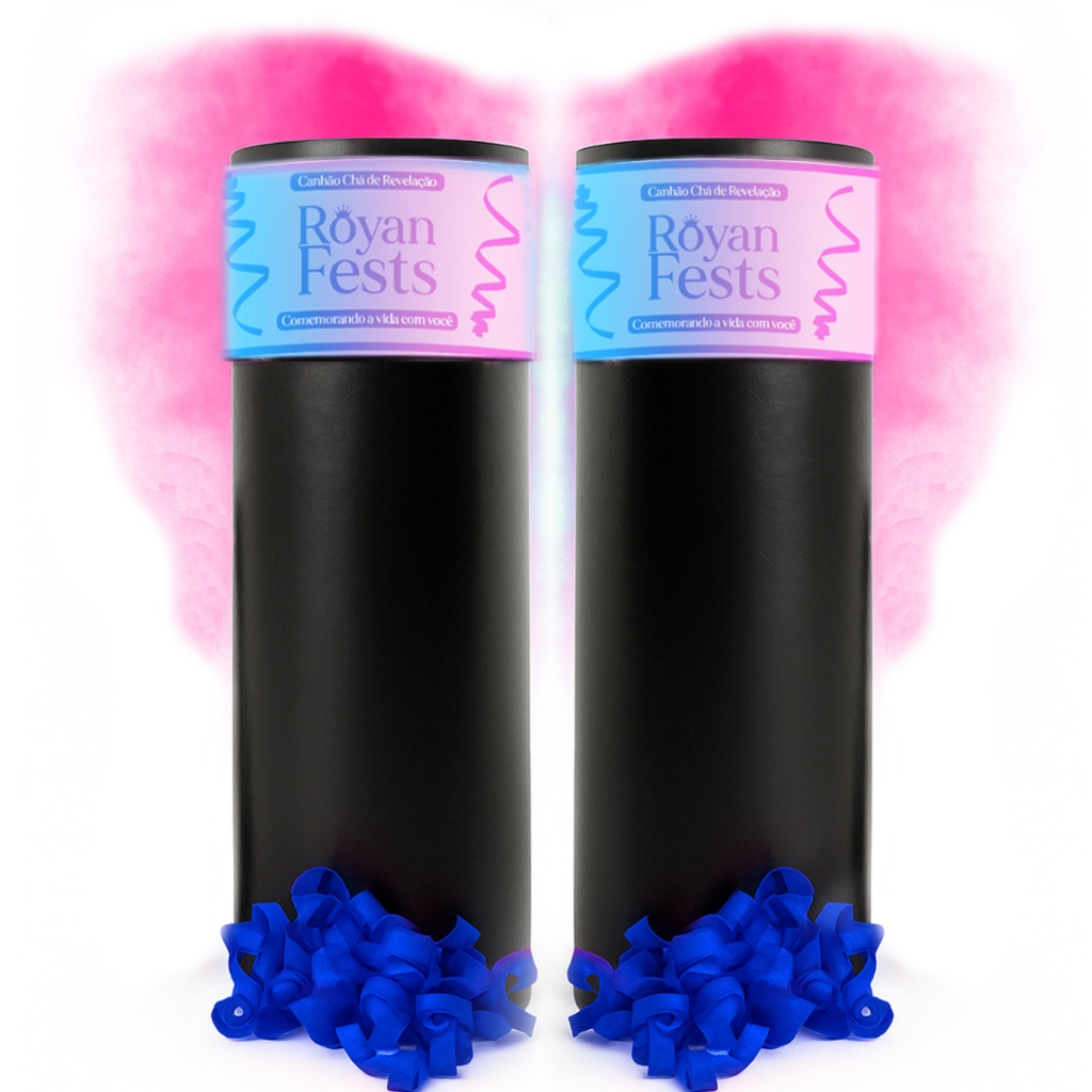 2 Lançador Papel e/ou Pó Aciona Pavio - Chá Revelação | Shopee Brasil