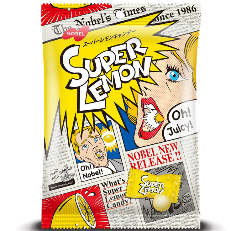 Bala Azeda Super Lemon Japonesa Nobel - 20 balas - 84g Oriental ...