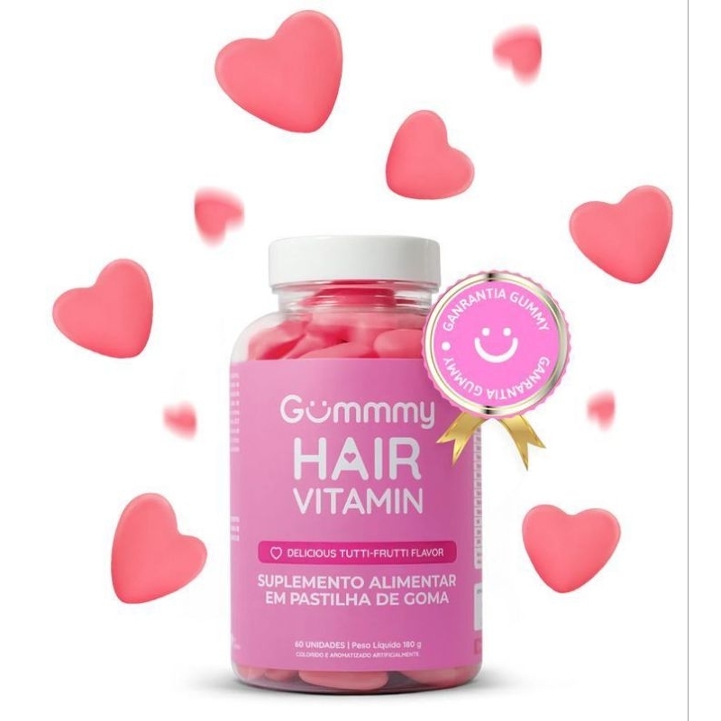 Gummy Hair Vitamin 60 Gomas - Sabor Tutti Frutti | Shopee Brasil