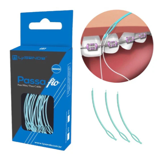Passa Fio Condutor de Fio Dental Para Aparelho Ortodôntico Fixo 30 Unidades - Lysanda | Shopee ...