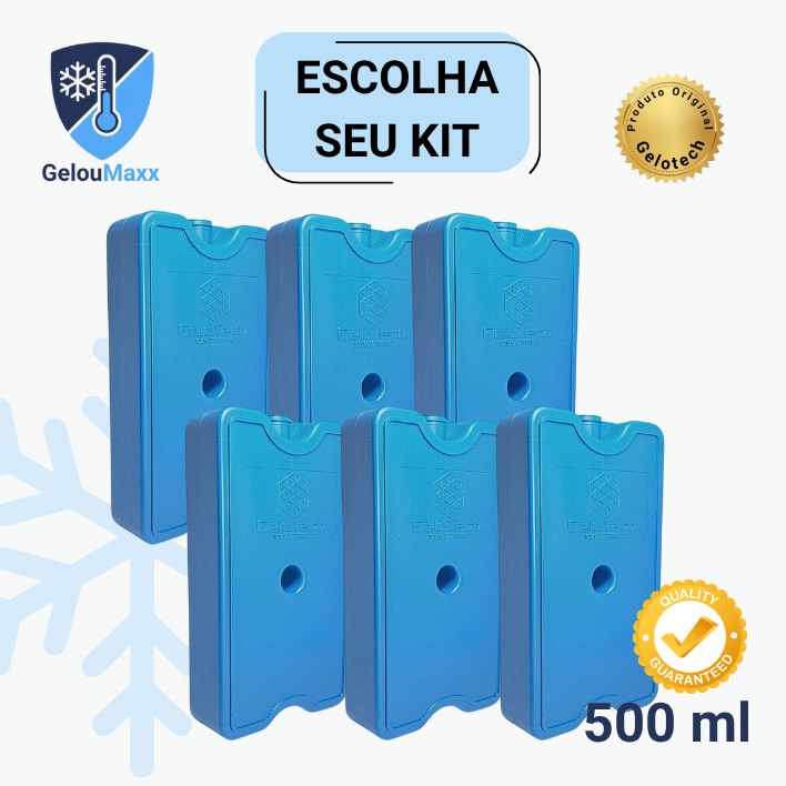 Kit Gelo em Gel Reutilizável Artificial 500ml Rígido - Original ...