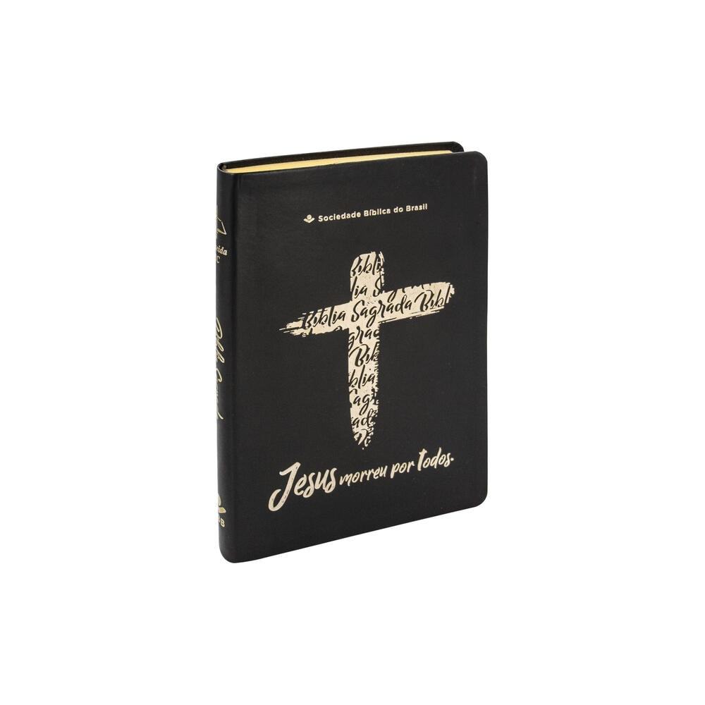 Bíblia Sagrada - Cruz Jesus - Sbb - Letra Grande - Capa Preta - Ara ...