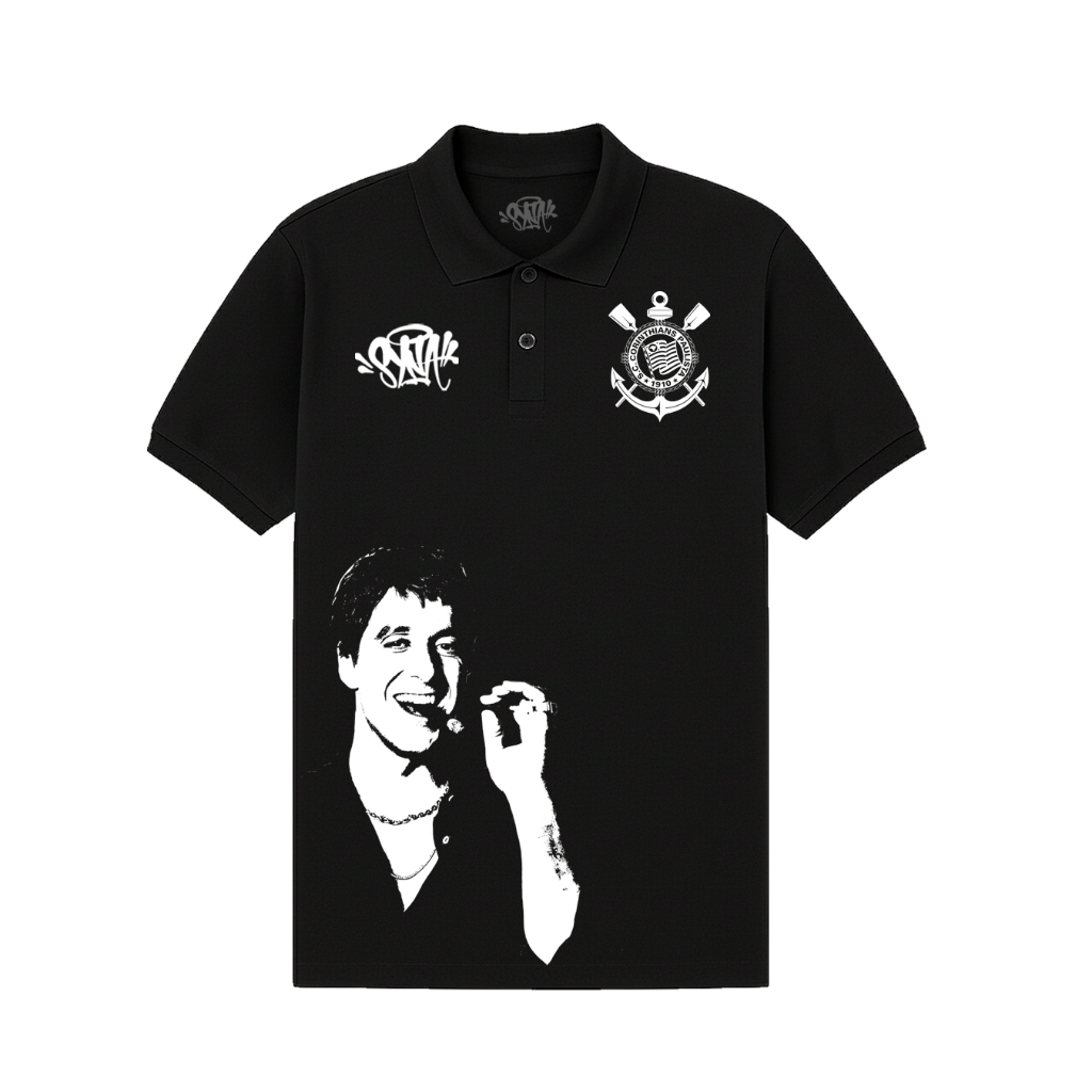 Camisa Polo Timão Scarface Streetwear Algodão | Shopee Brasil