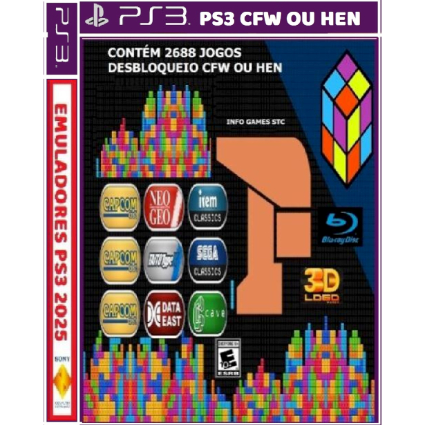 Pacote Fliperama PS3 CFW OU HEN com 2688 Jogos no BD!!! | Shopee Brasil