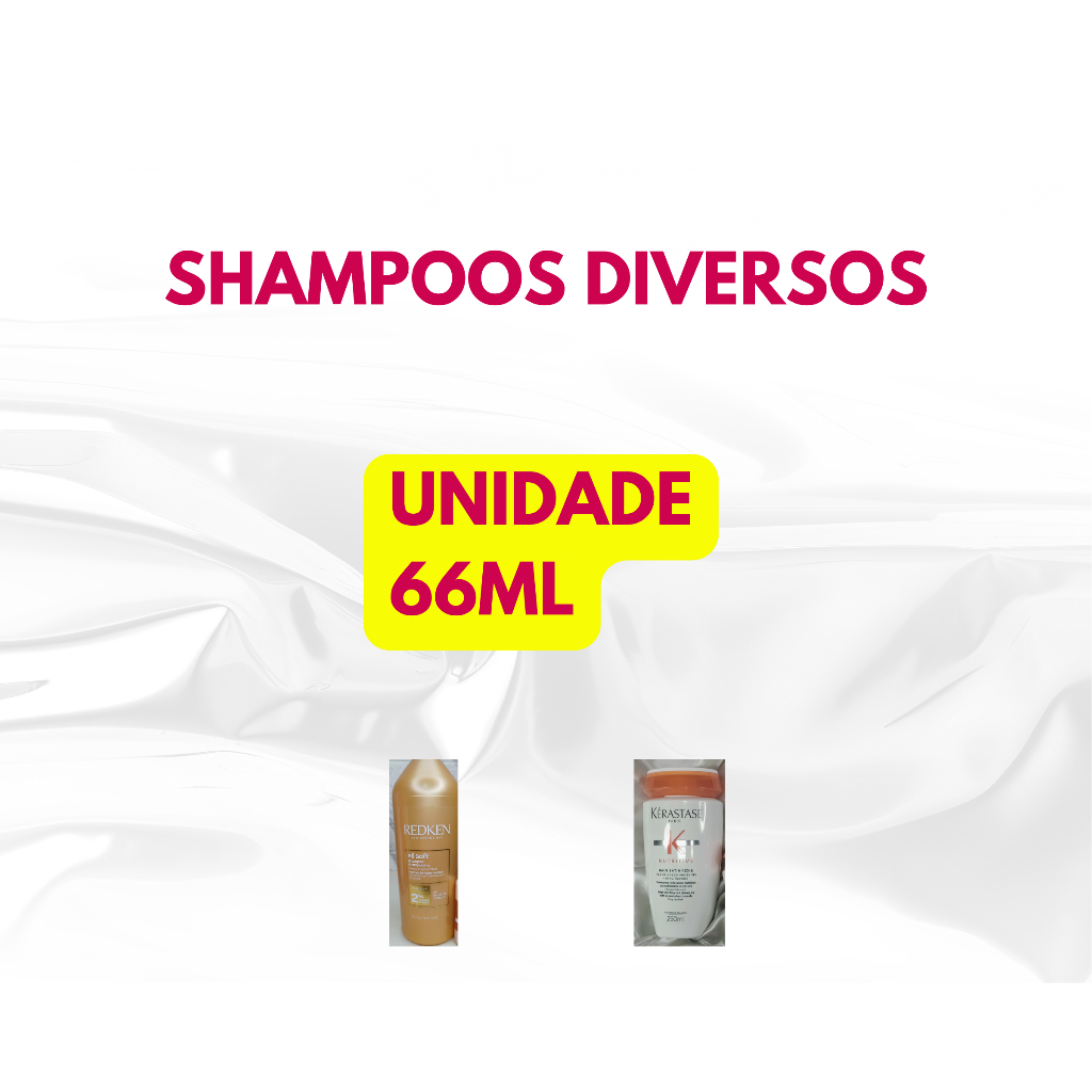Shampoos Diversos (UNIDADE) 66ml | Shopee Brasil