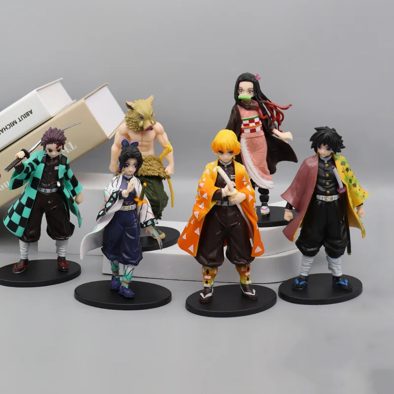Action Figure Demon Slayer 15cm Zenitsu Nezuko Tanjiro Inosuke Gyuu ...