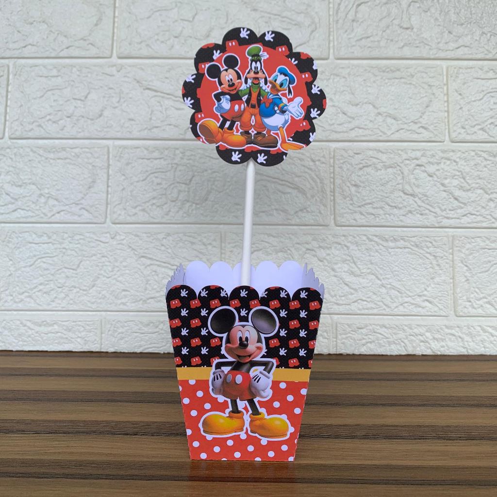 Centro de Mesa Personalizado Mickey - Enfeite de Mesa Cachepot Cachepô ...