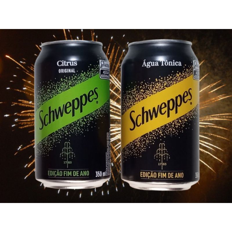 Lata Schweppes - Edição Fim de Ano / 2 Latas (Lacradas) | Shopee Brasil