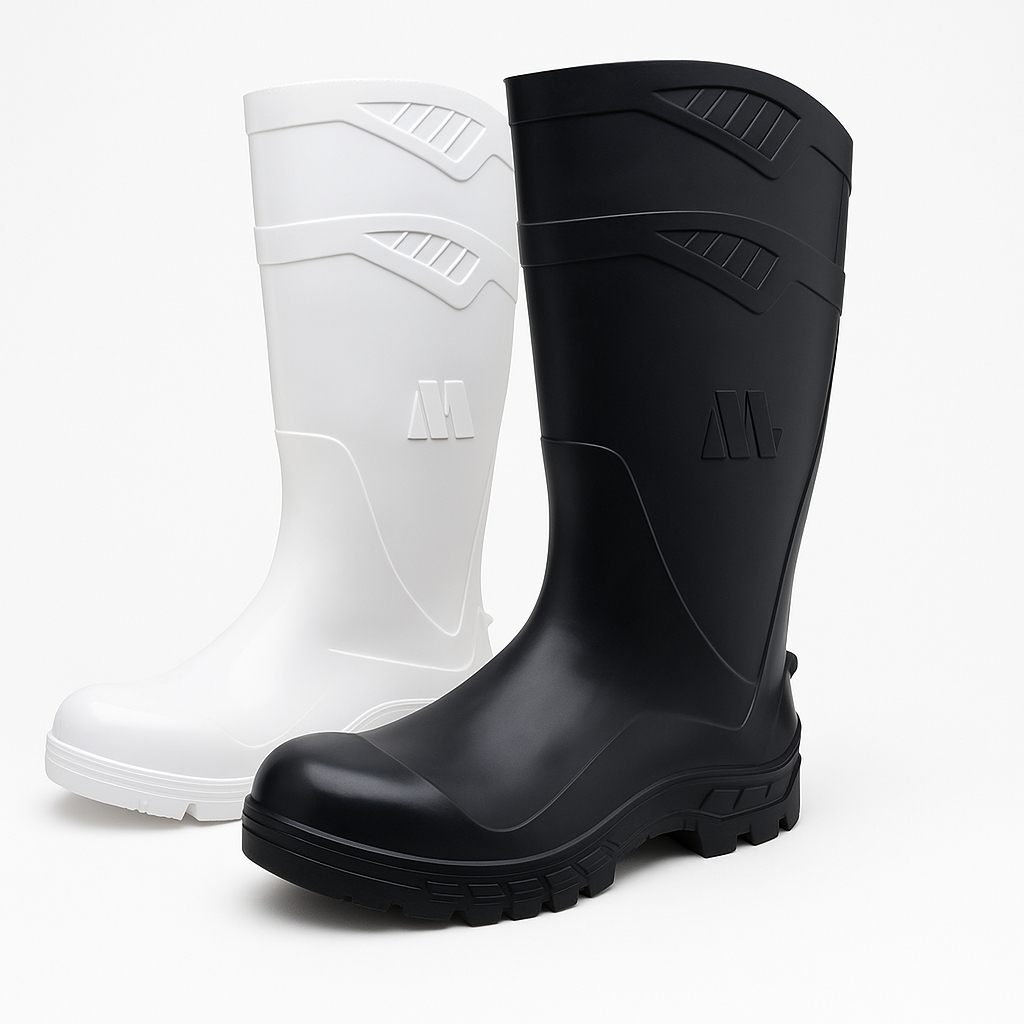 Bota De Pvc 47/48 Cano Longo Branca e Preta - Marluvas Ca 40754 ...