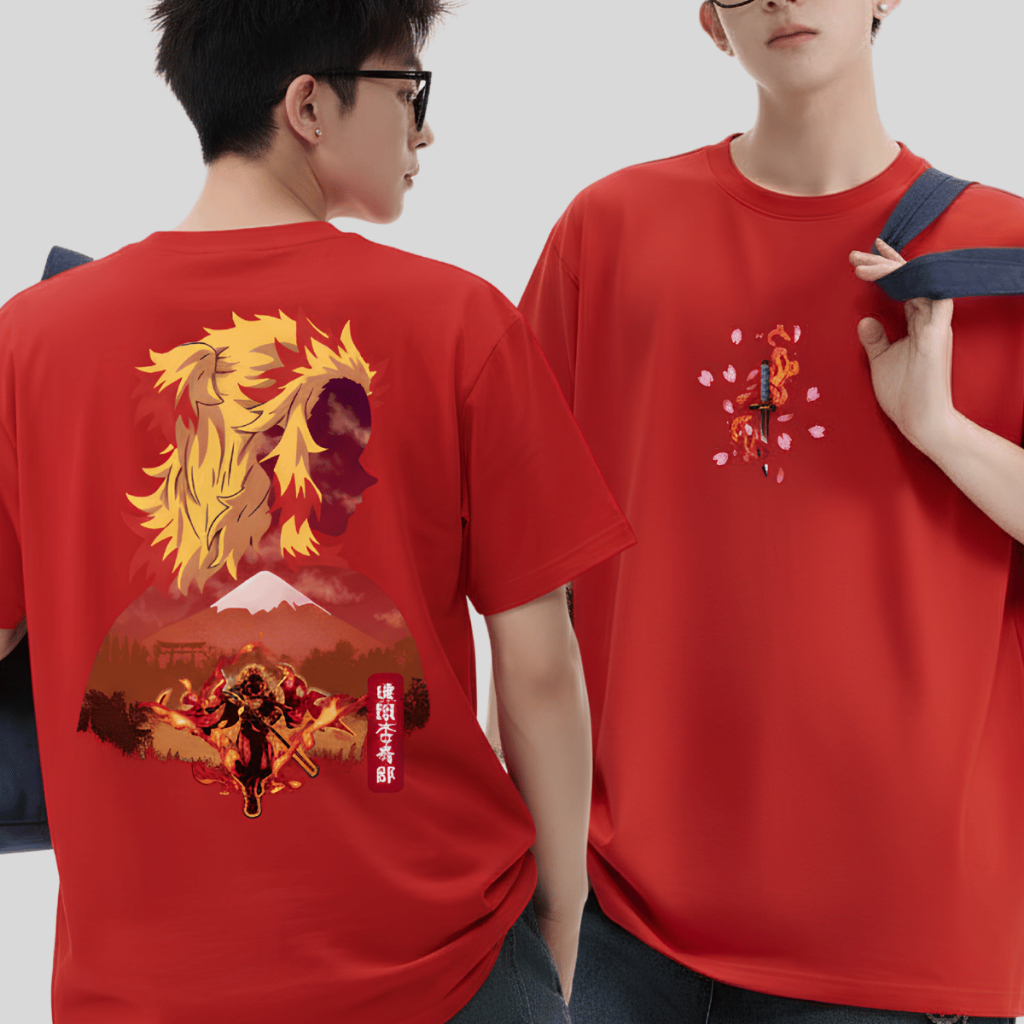 Camiseta Rengoku Anime Demon Slayer Hashira Do Fogo Mangá Camisa ...