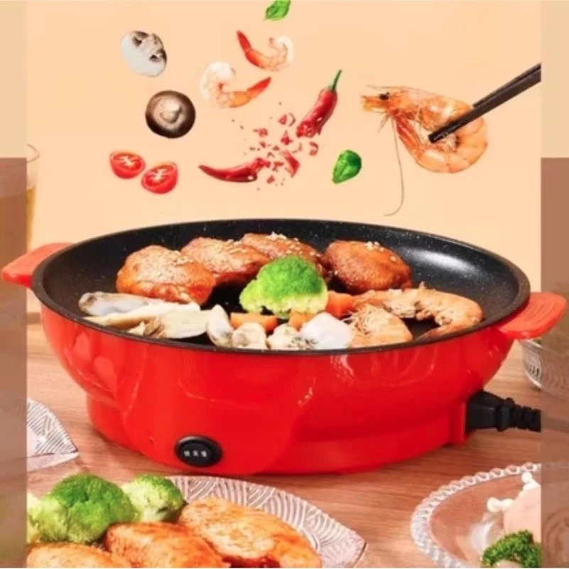 Frigideira Eletrica Antiaderente Chapa Assadeira Grill Multifuncional 600W 110v | Shopee Brasil