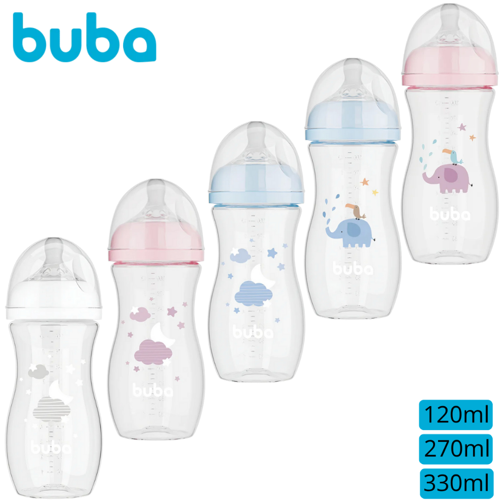 Mamadeira Buba 270 e 330 e 120 ml anticólica Bico Silicone Ultrasoft De ...