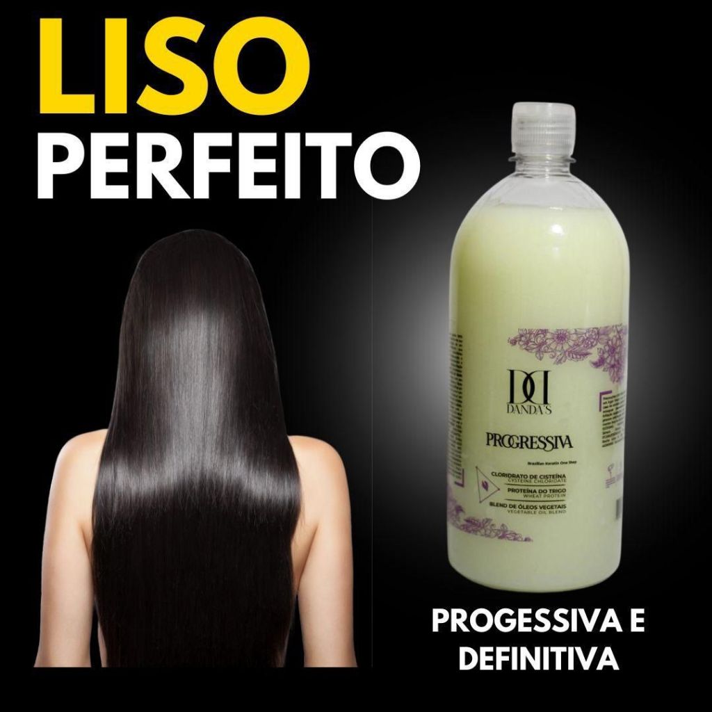 Progressiva Danda's Liso Perfeito 1 Litro - Alisamento e Redução de ...
