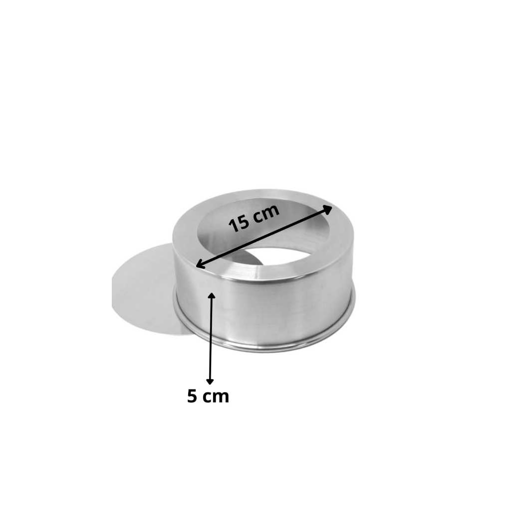 Forma Assadeira Redonda para Bolo 15 x 5 cm em Alumínio Fundo Removível ...