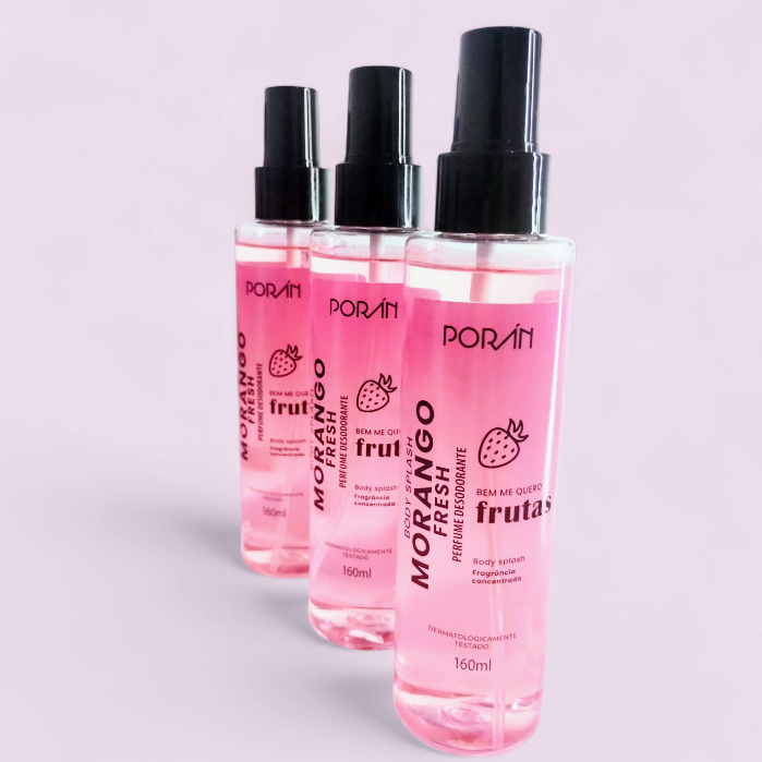 Body Splash Morango - Porán 160ml | Shopee Brasil
