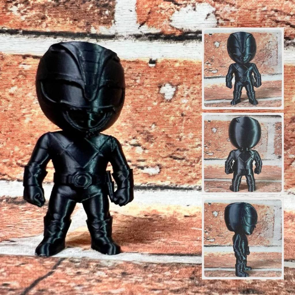 Mini Ranger Preto Zack Mighty Morphin Power Rangers Colecionável ...