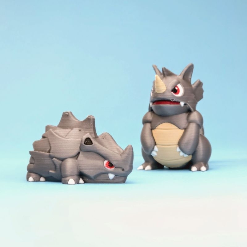 Rhyhorn Rhydon Pokémon 3D Boneco Miniatura Action Figure Impressão 3D ...