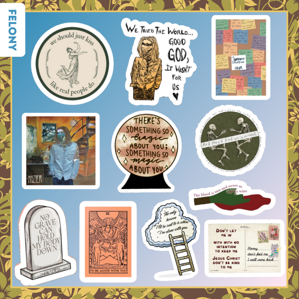 kit 11 stickers adesivos hozier first album | Shopee Brasil