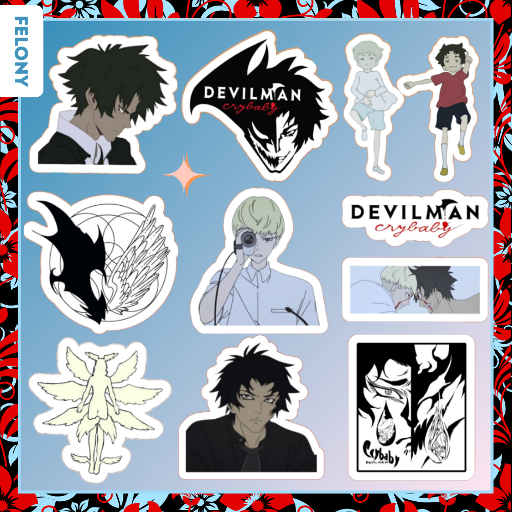 kit 11 stickers adesivos devilman crybaby ryo akira anime | Shopee Brasil