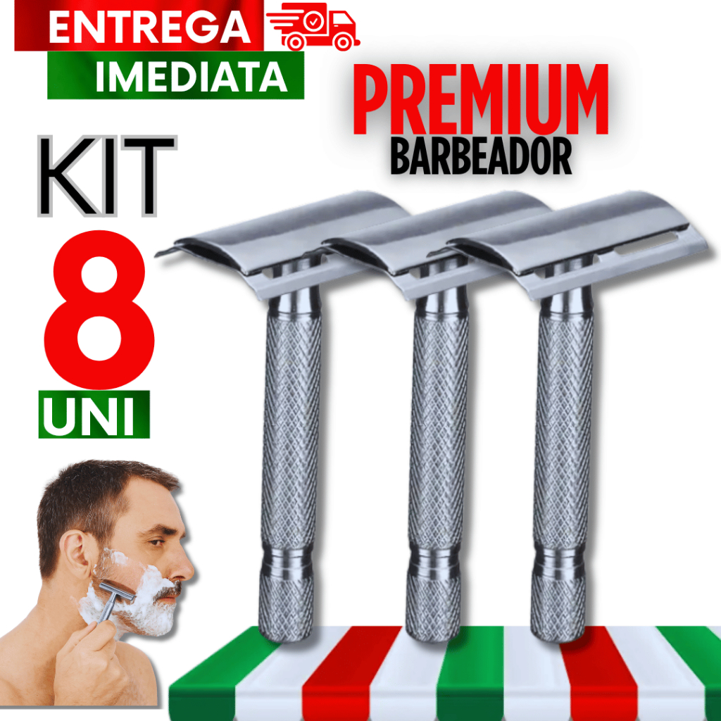 Kit Aparelho De Barbear Clássico Retro Antigo 08 Unidade Para Barbeador ...