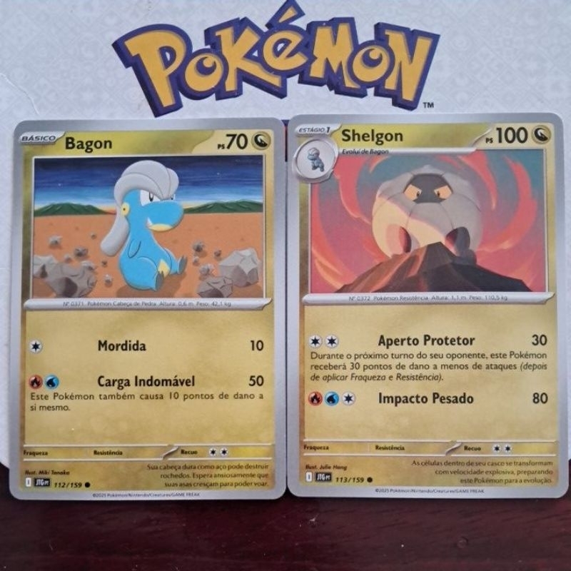 Carta Card Pokémon Bagon Shelgon | Shopee Brasil
