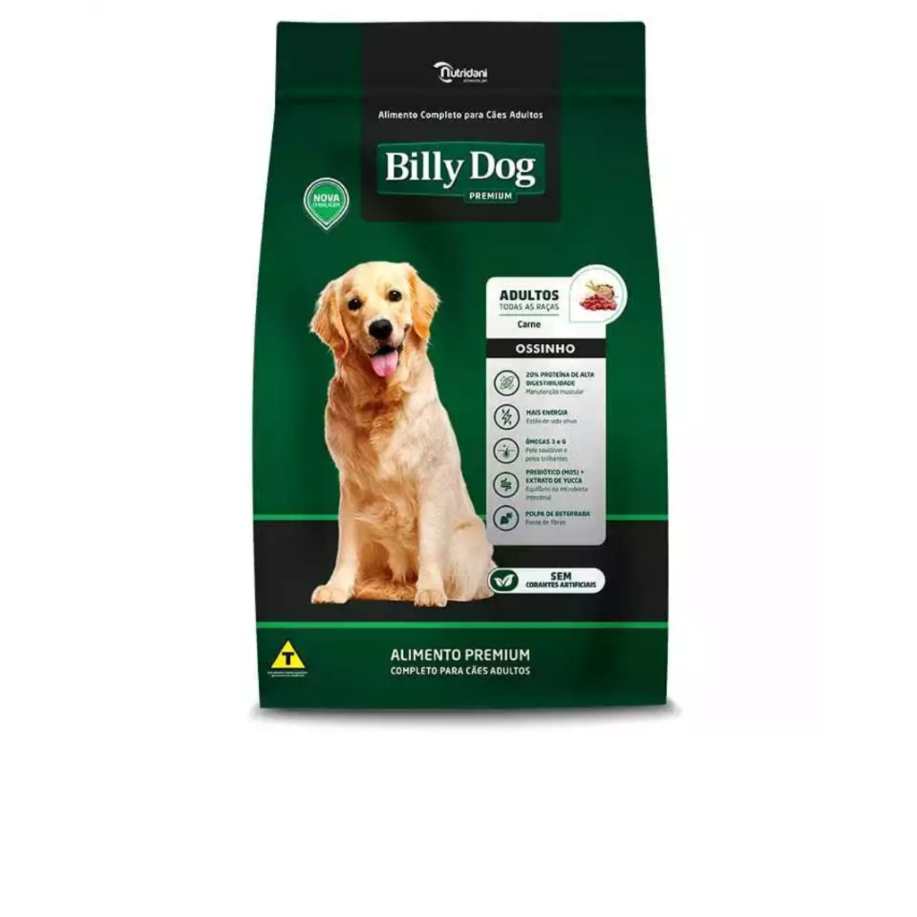 Ração Para Cães Billy Dog Ossinho Carne 25kg Original | Shopee Brasil