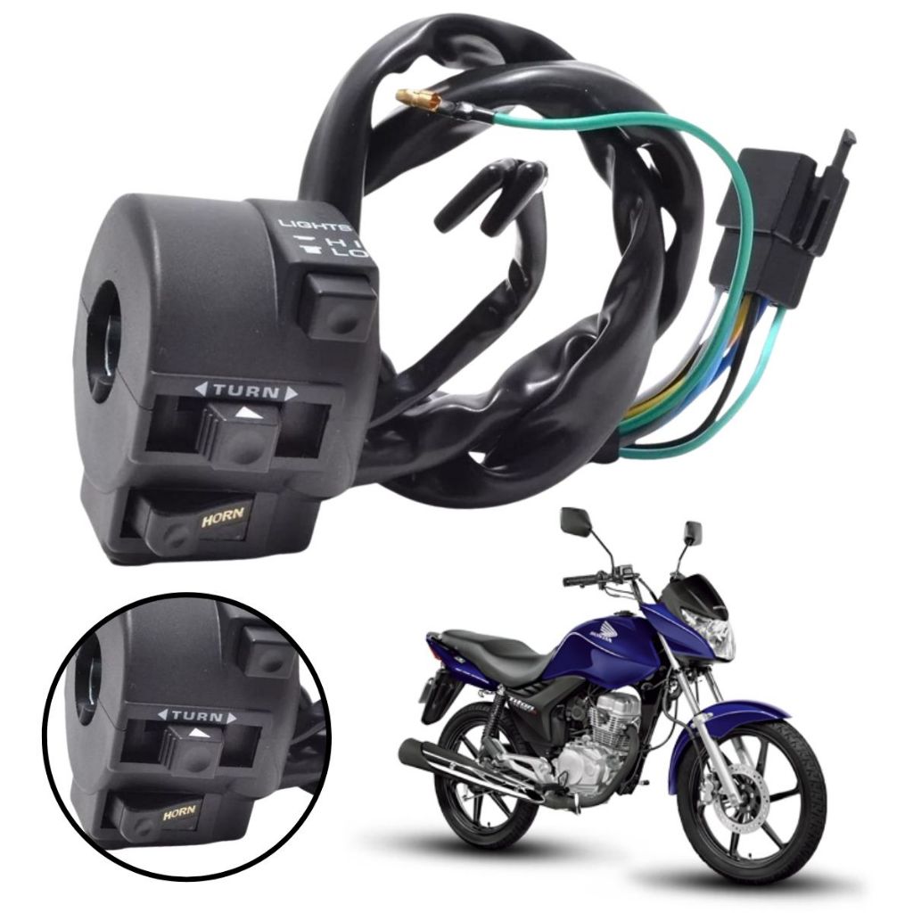 Punho Chave Luz Cg Titan 150 Es Esd Fan 125 Es Fan 150 Esd Para Moto ...