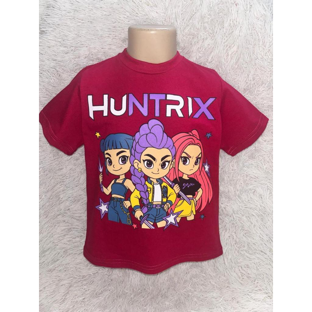 Camiseta Infantil Huntrix Guerreiras do K-Pop 100% Algodão | Shopee Brasil