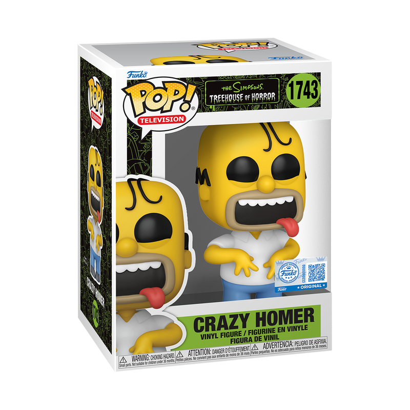 Funko Pop Crazy Homer 1743 The Simpsons Treehouse of Horror | Shopee Brasil