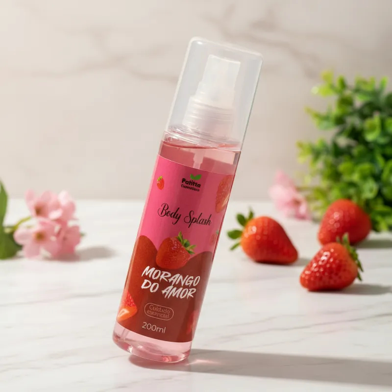 Body Splash Cuidados Diários do Corpo Morango do Amor 200ml | Shopee Brasil