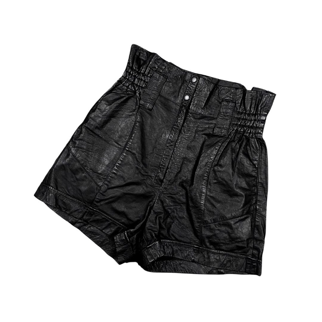 Short Mom Vintage 80's em Couro Legítimo | Shopee Brasil