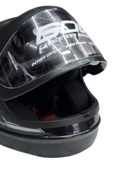 Capacete Interlagos Open Viseira Automática Inmetro GOW PRETO e ...