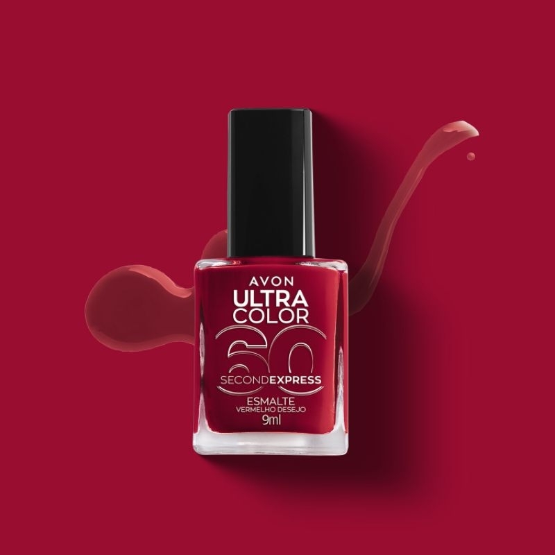 Esmalte Avon Ultra Color 60 Second Express cor vermelho desejo ...