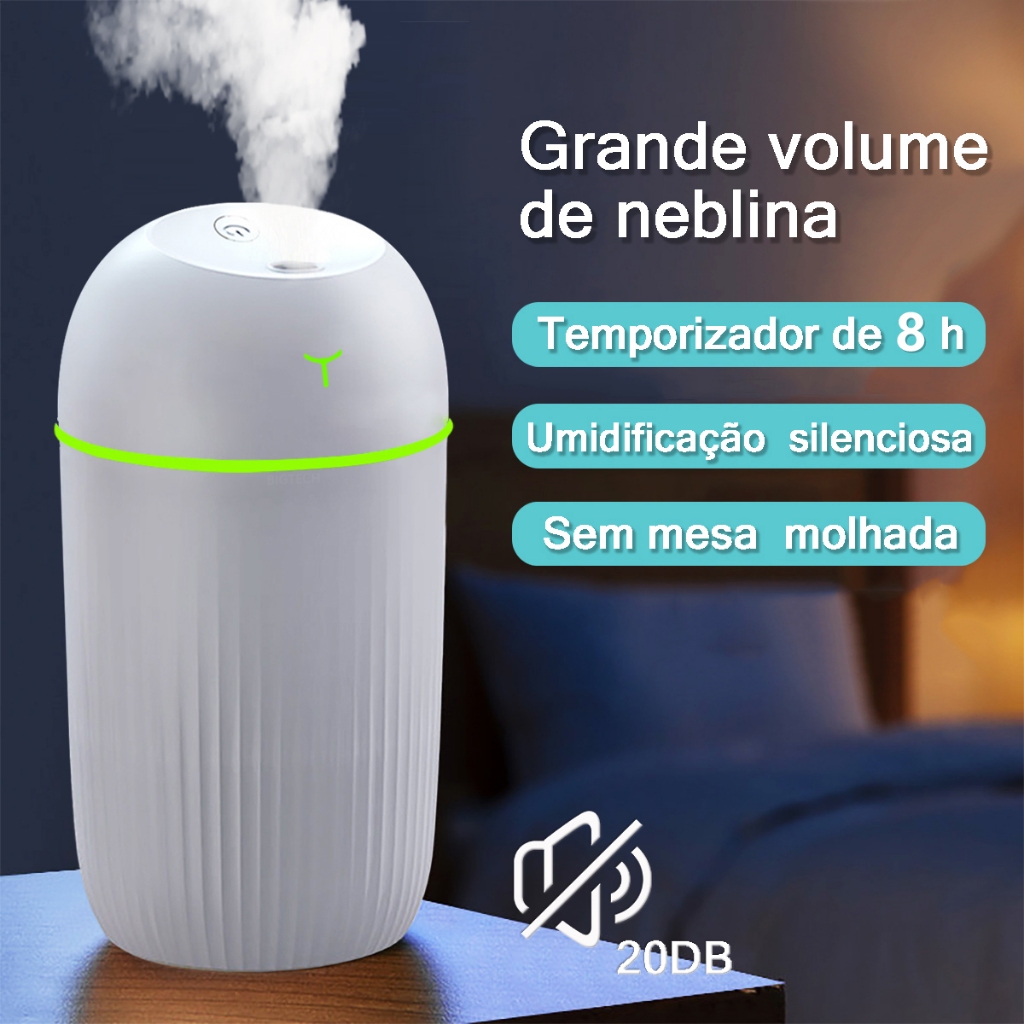 Mini Umidificador De Ar E Aromatizador Ultrassônico Led Usb Portátil ...