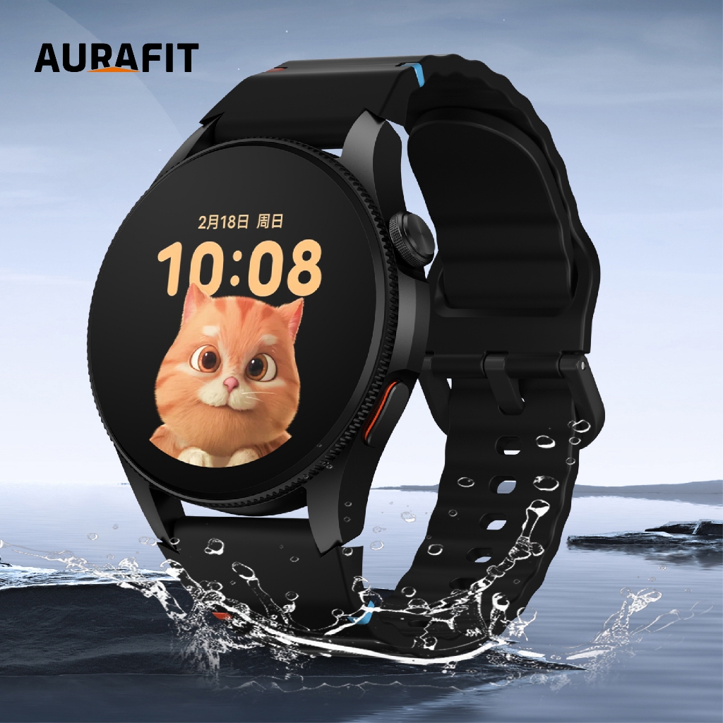 AURAFIT Trek2: AMOLED Smartwatch 450mAh Big Battery, HR Monitor, Calls ...