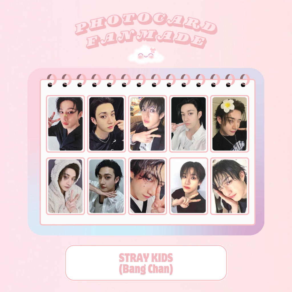Photocard Fanmade: STRAY KIDS - Bang Chan | Kit com 10 unidades ...
