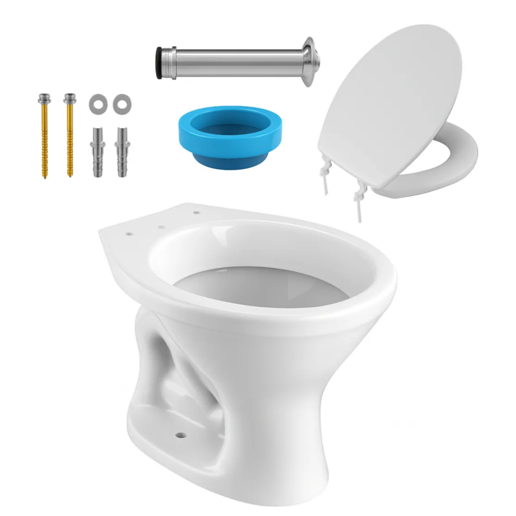 KIT COMPLETO BACIA VASO SANITÁRIO CONVENCIONAL SABARÁ ICASA | Shopee Brasil