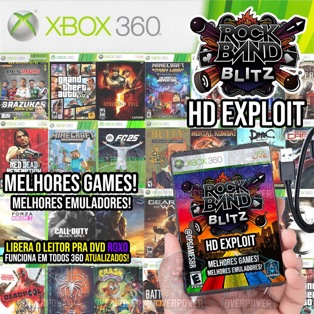 HD EXTERNO XBOX 360 EXPL0IT MELHOR COLEÇÃO CONFIRA A LISTA! FUNCIONA EM ...