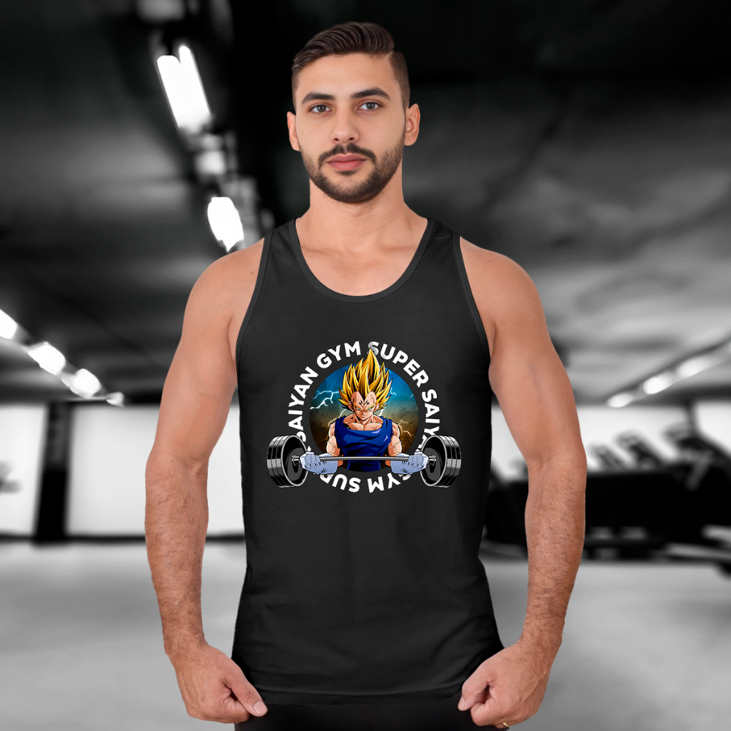 Camiseta Regata Vegeta gym ssj conforto e estilo 100% Algodão | Shopee ...