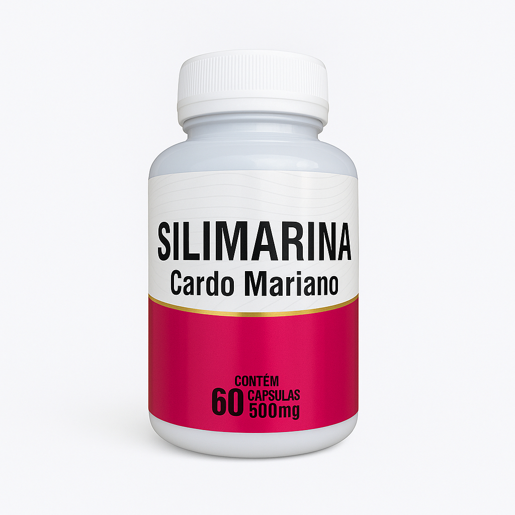 Cardo Mariano Suplemento Silimarina 60 caps 500 mg Original Proteção do ...