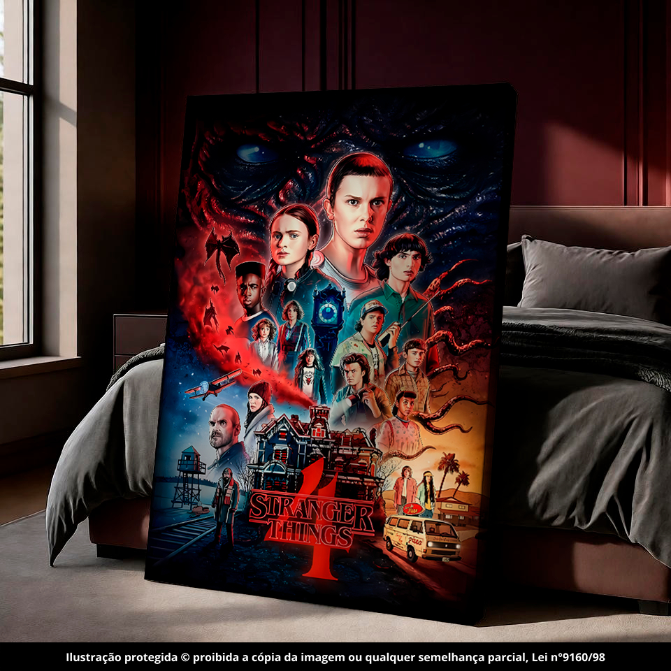 Quadro Decorativo Stranger Things Temporada 4 Poster Série Netflix ...