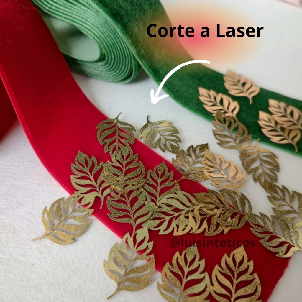 Aplique folhas vasada de lonita dourada -kit20unidades | Shopee Brasil