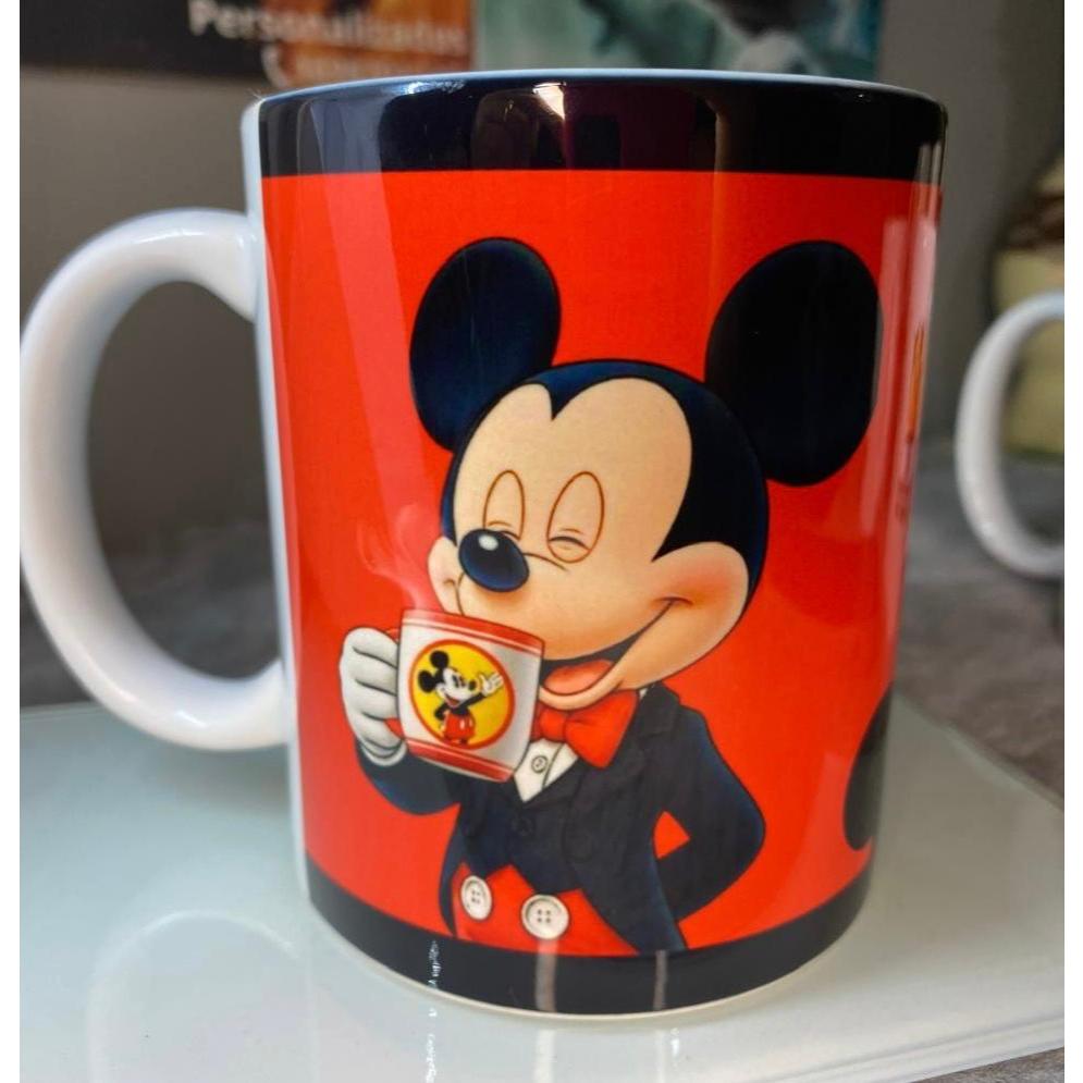 Caneca Xicara Mickey Tomando Café - COM NOME E FRASE | Shopee Brasil