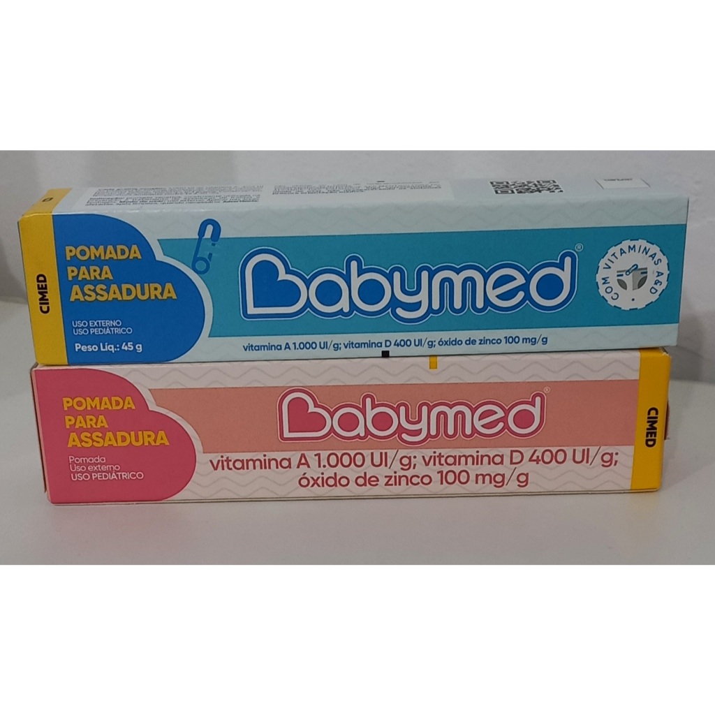 KIT 3 POMADA BABYMED 45 G (ROSA OU AZUL) | Shopee Brasil