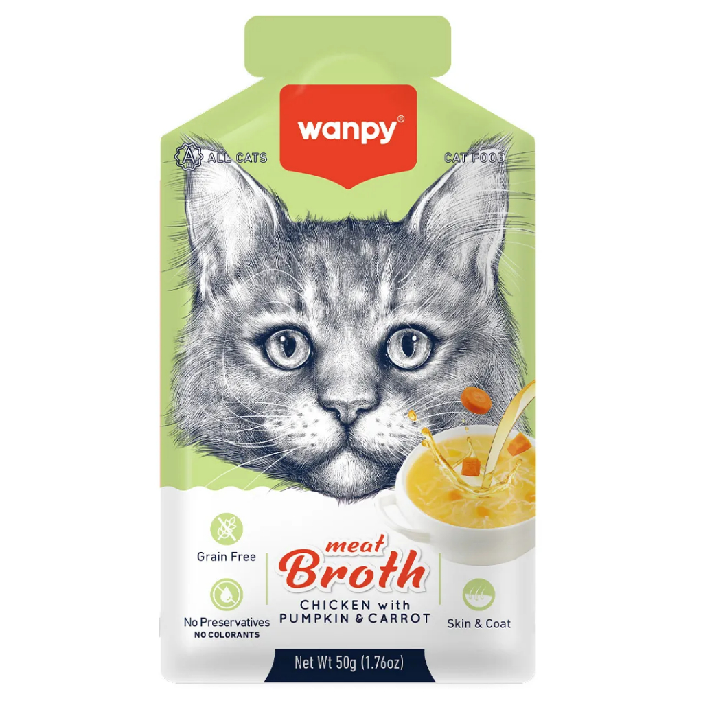 Petisco Wanpy Gato Sopa Frango, Abobora e Cenoura Truly Super Premium ...