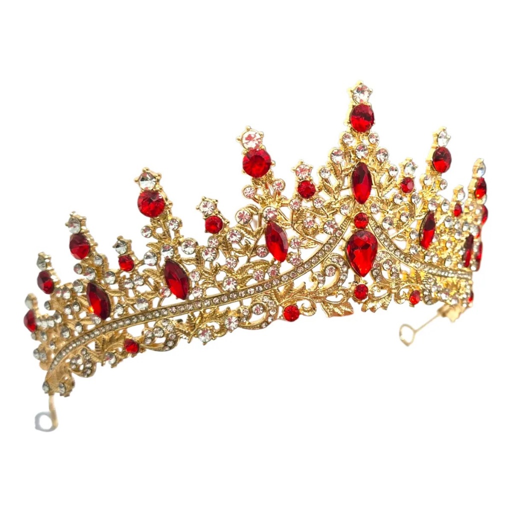 Coroa Luxo Debutante Noiva Miss Dourado Tiara Coque Festa | Shopee Brasil