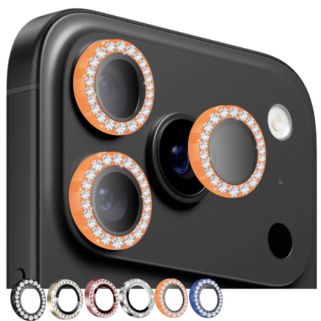 Película Protetor de Câmera com Brilho Strass Para iPhone 17 Pro ...