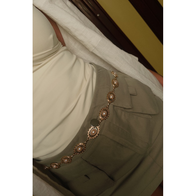 Cinto Feminino Body Chain Dourado – Corrente com Pérolas Tendência 2026 ...